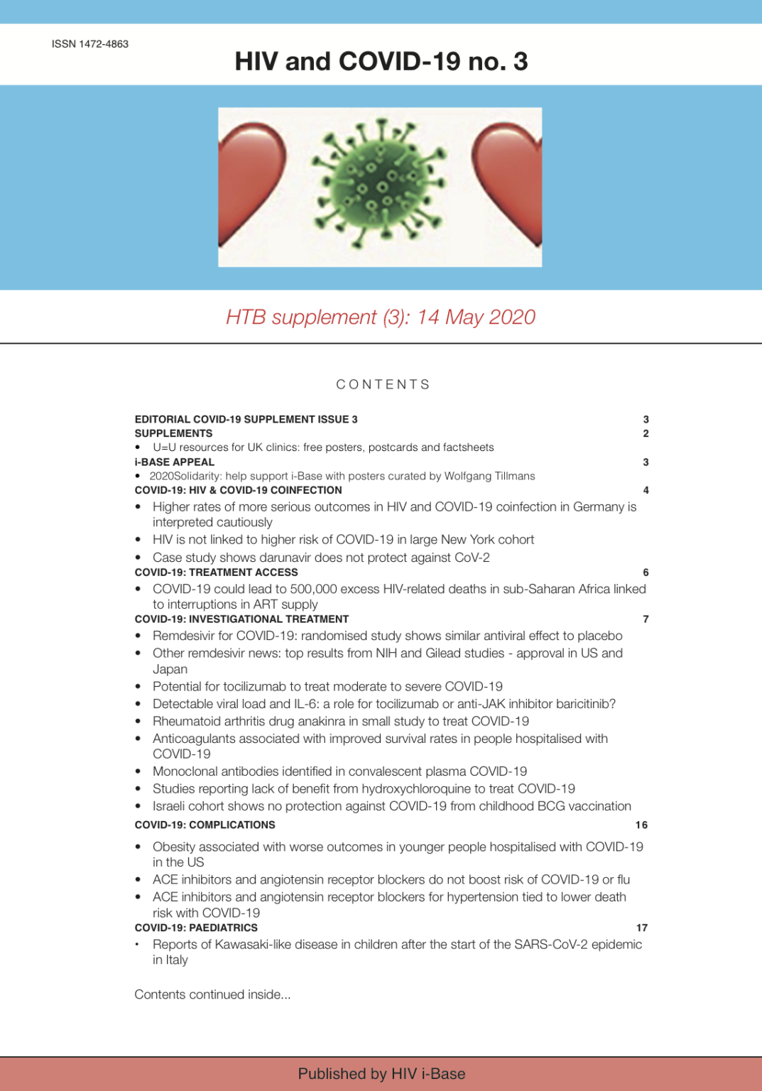 HTB no 9 – plus: HIV and COVID-19 bulletin no 6 (22 July 2020) | HIV i-Base