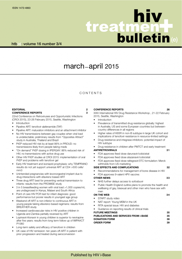 March/April HTB now online | HIV i-Base