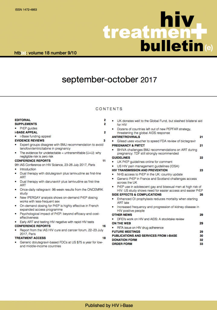 September/October HTB now online | HIV i-Base
